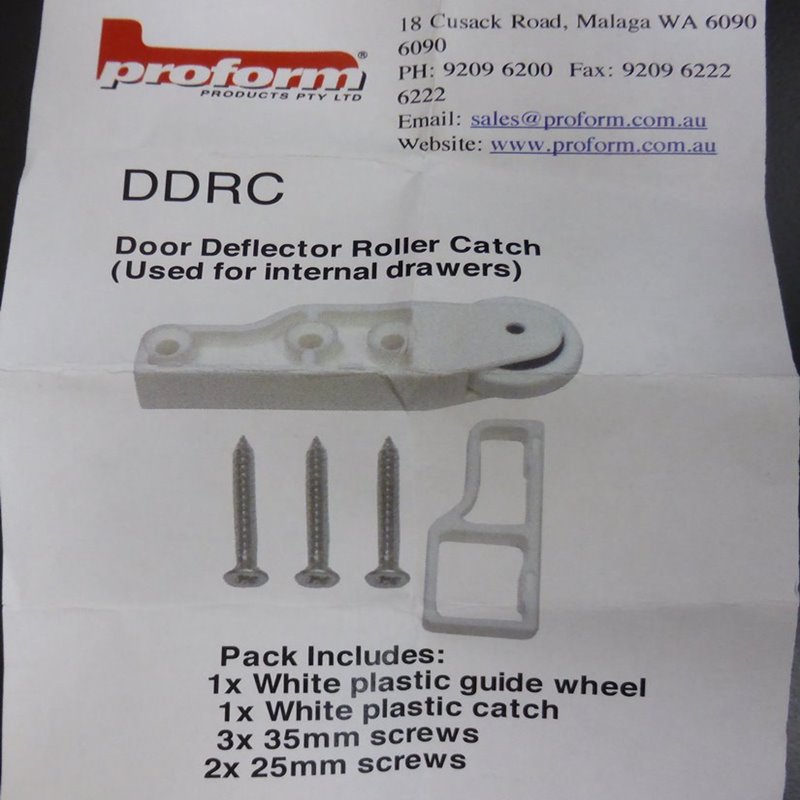 1* Door Deflector Roller For Bottom Of Internal Drawers & Screws ...