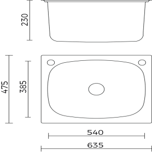 Everhard Classic 45L 2TH Utility Sink, 635Lx475Wx230D, 90mm Basket Waste Included - Proform Products