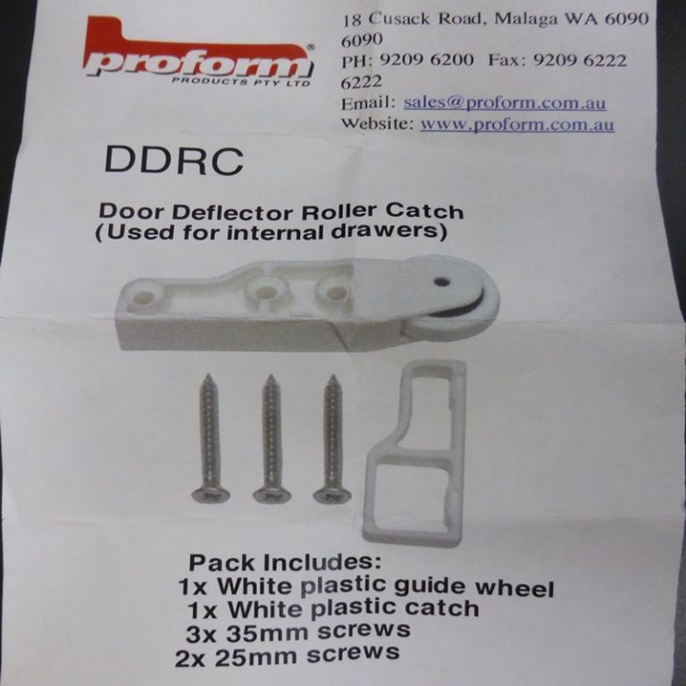 1* Door Deflector Roller For Bottom Of Internal Drawers & Screws ...
