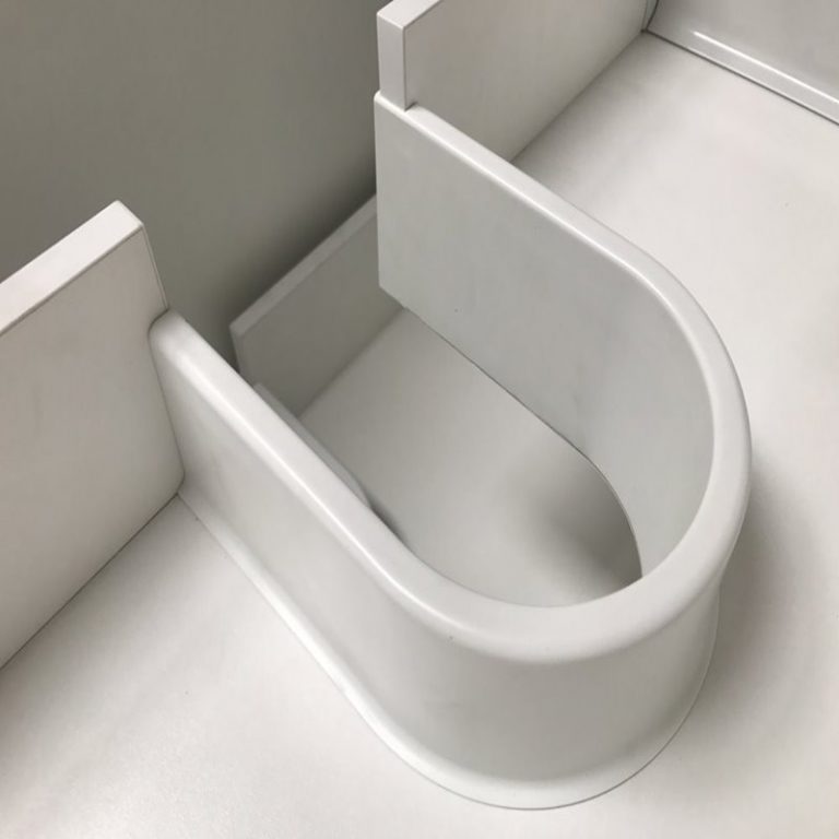 Smooth U Shaped Waste Drawer Back For Vanity White D220mm W164mm H89mm ...